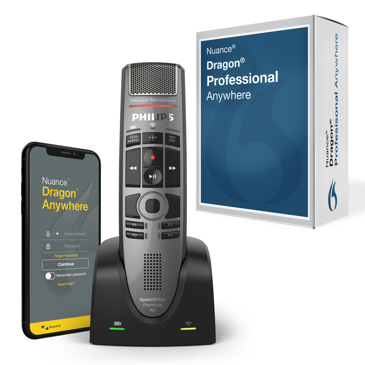 Philips SMP4000 SpeechMike Premium Air & Dragon Professional Anywhere ...