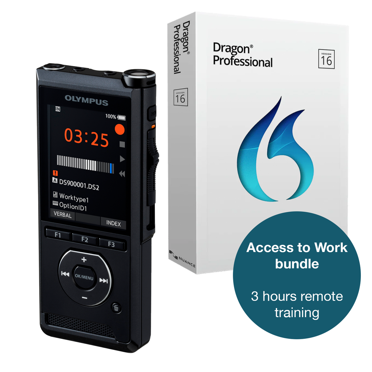 Olympus DS-9000 | Dragon Professional V16 | 3-hours Remote Training– Speak-IT Solutions LTD