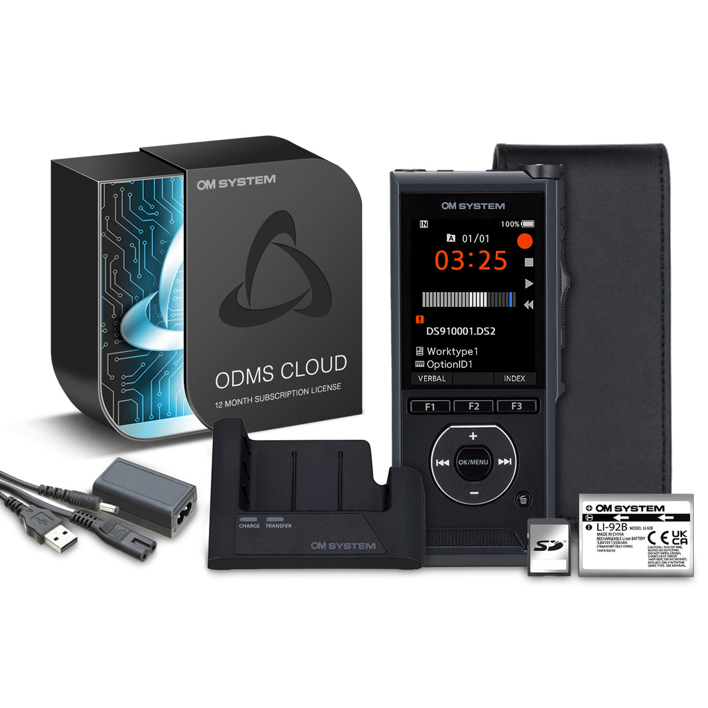 OM System DS-9100 Premium Kit (E2) with ODMS Cloud 12-Month Subscripti ...