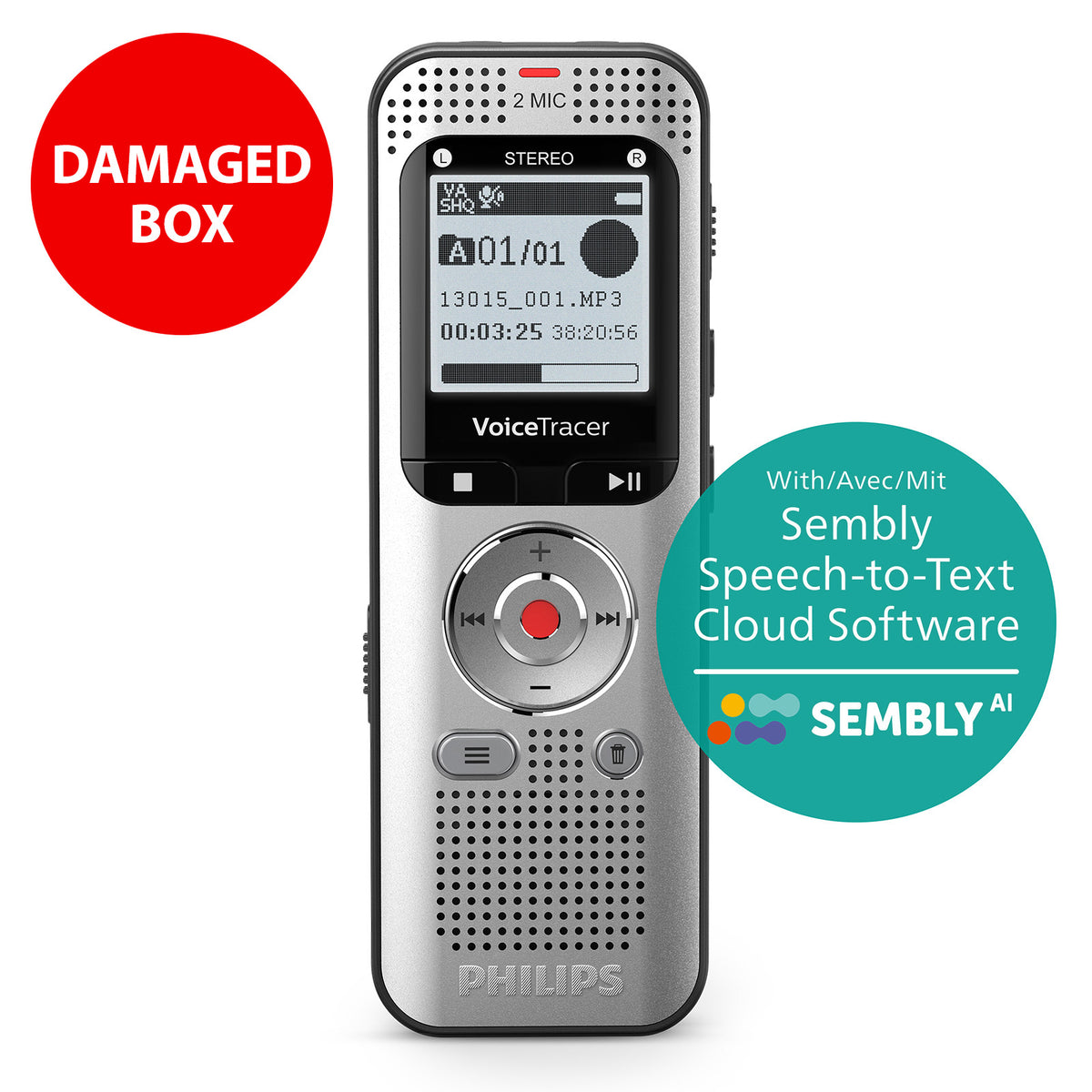 Philips DVT2015 Digital VoiceTracer with Sembly's AI Speech-to-Text Cl– Speak-IT Solutions LTD